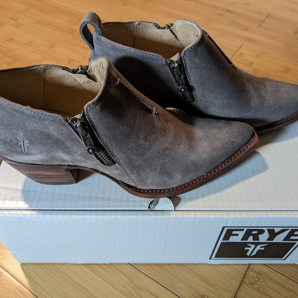 Frye | Shoes | Frye Sacha Moto Shootie Dark Grey Womens Size 75 | Poshmark